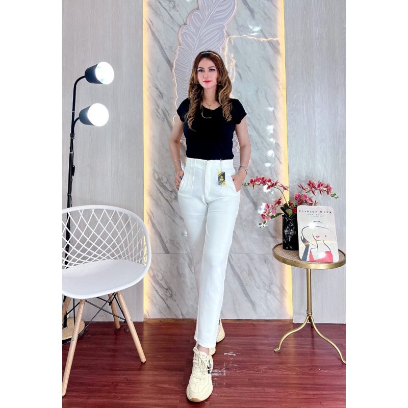 Jual Celana Scuba Pensil Wanita Jumbo Premium Saku Paspol Resleting ...