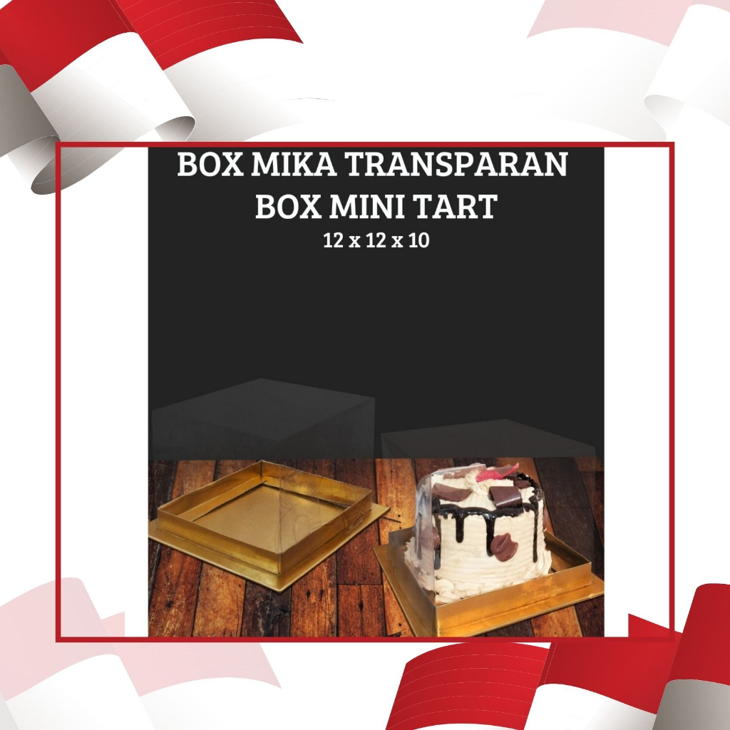 Jual Box Mika Mini Tart / Box mika souvernir/ box Mika Roti Tart / Box ...