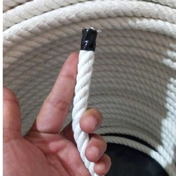 Jual 1 Roll Tali Tambang 10mm -+220 Meter Kuralon Kain Katun Putih ...