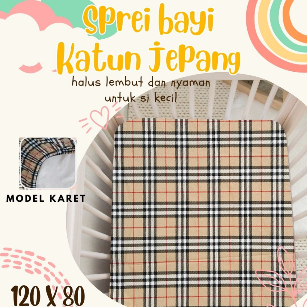 Jual Sprei KATUN JEPANG Kasur Bayi 120 x 80 cm Baby Bed Motif Bayi ...