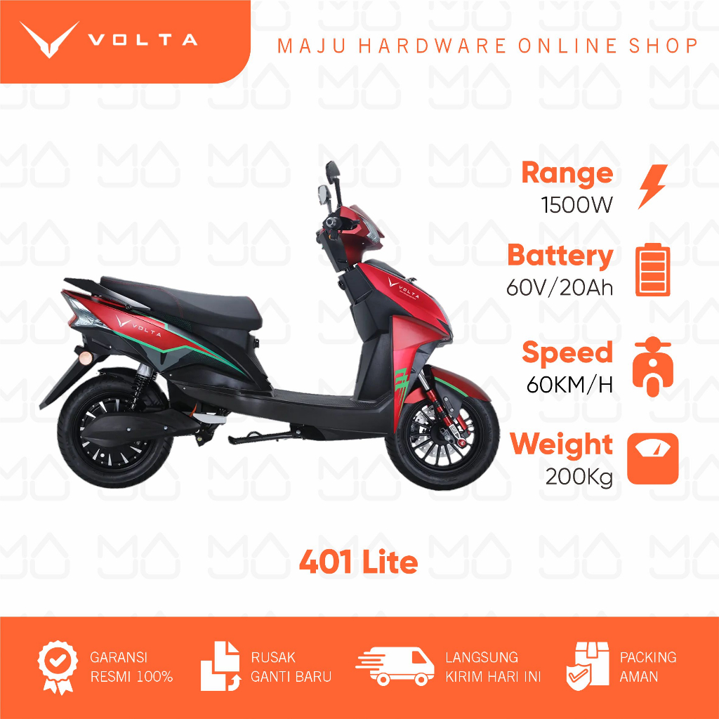 Jual Motor Listrik Volta 401 Lite 1500watt Garansi Resmi | Shopee Indonesia