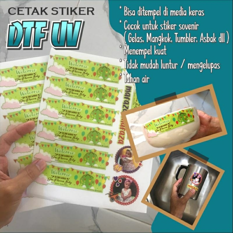 Jual dtf uv cetak stiker dtf uv decal kering stiker souvenir stiker ...