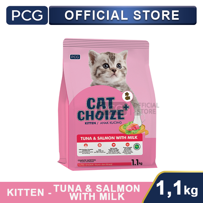 Jual Cat Choize Plus Dry Cat Food Kitten Tuna & Salmon with Milk Flavor ...