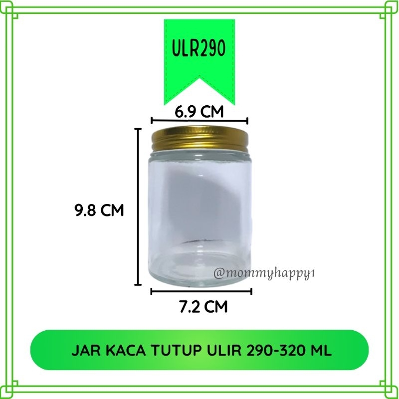 Jual (6 pcs) Jar Toples Botol Kaca Silinder 250, 270-300, 290-320 ml ...