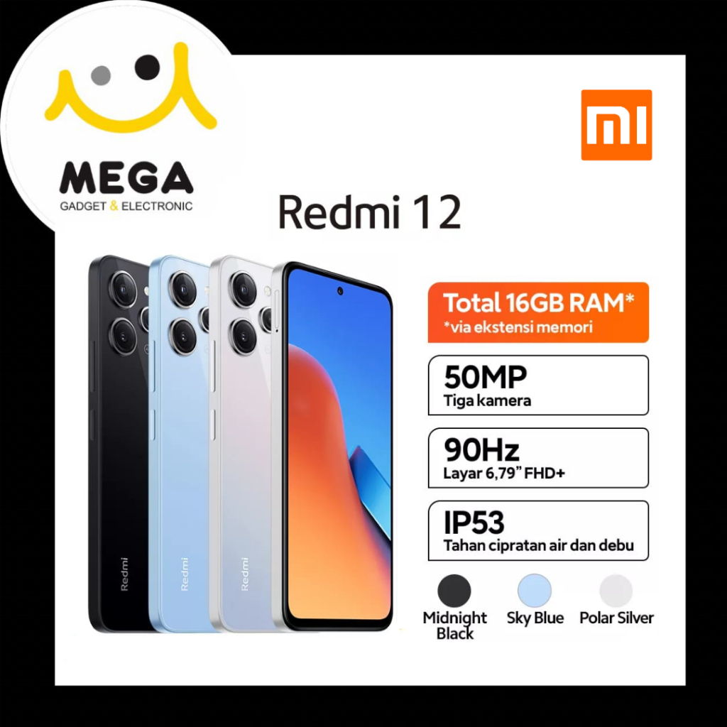Jual Xiaomi Redmi 12 8GB + 128GB Garansi Resmi Xiaomi Indonesia ...