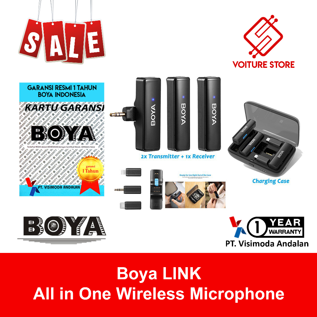 Jual Boya Link Boyalink All in One Wireless Microphone System with ...