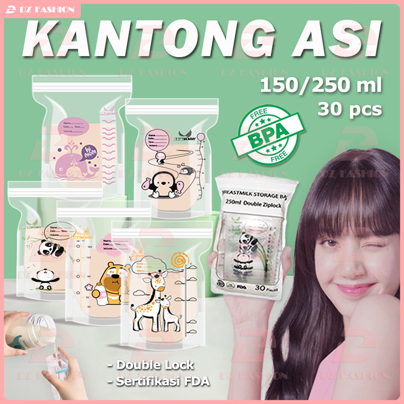 Jual Kantong ASI 150/250ML Plastik asi 30pcs Breastmilk Storage Bag 5 ...