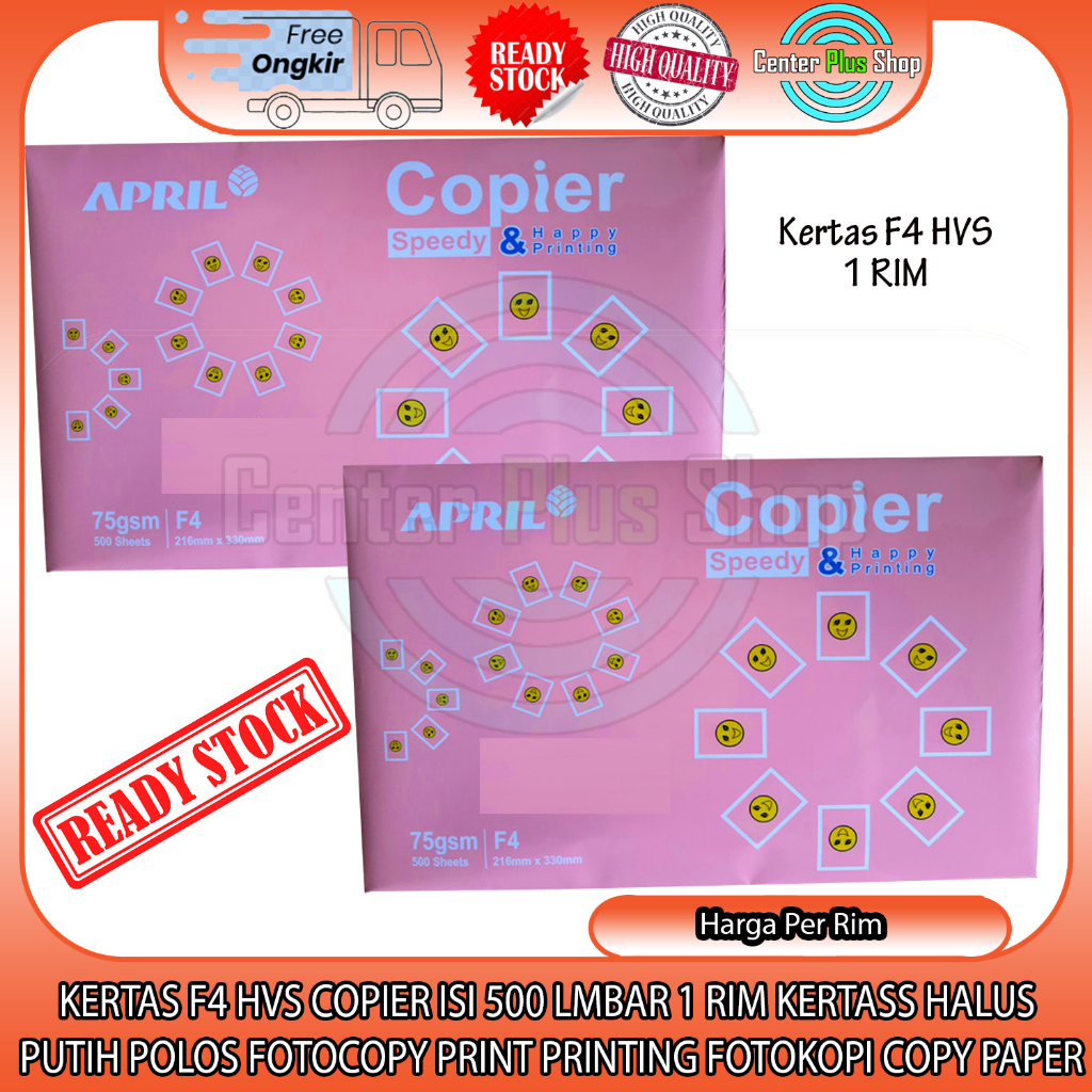 Jual KERTAS F4 HVS PER 1 RIM 75 GSM COPIER APRIL BY PAPER KERTASS ISI ...
