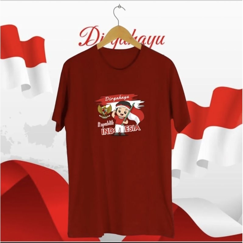 Jual Kaos 17 agustus Dirgahayu kaos kemerdekaan indonesia kaos oblong ...
