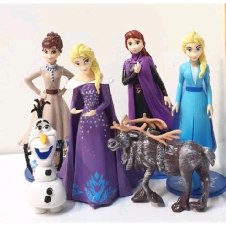 Jual Cake Topper Action Figure Frozen Set 6pcs | Shopee Indonesia