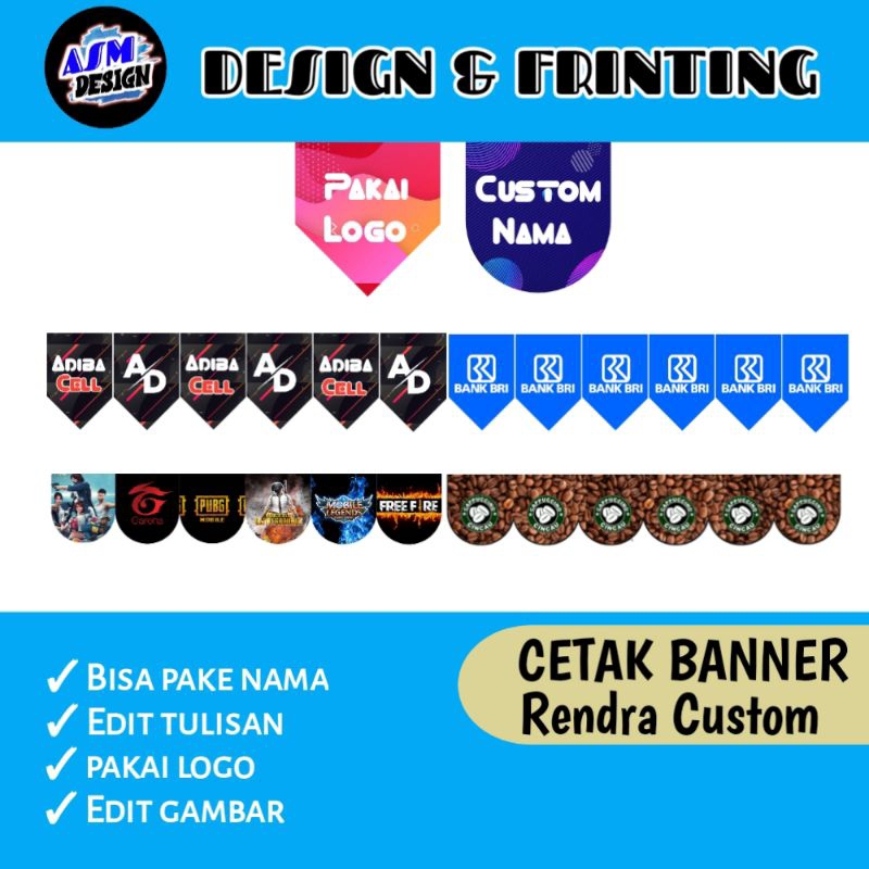 Jual CETAK BANNER RENDRA CUSTOM | Shopee Indonesia