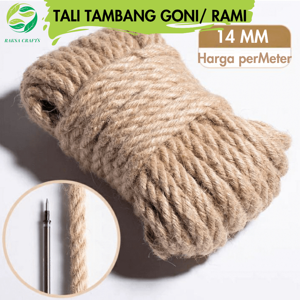 Jual Tali goni 14 mm/ Tali Rami/ Tali garukan kucing / tambang dadung ...