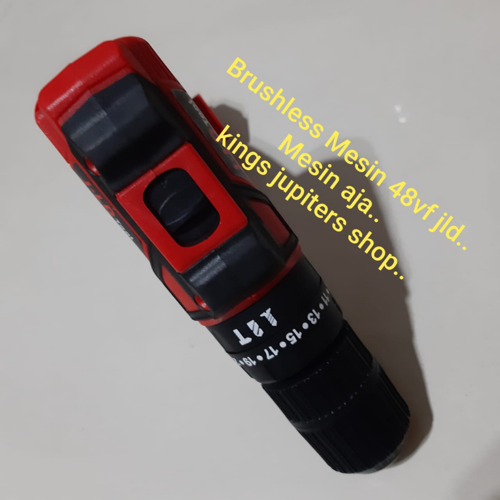 Jual MESIN AJA bor 13mm 48VF cordless BRUSHLESS JLD bisa hammer besi ...