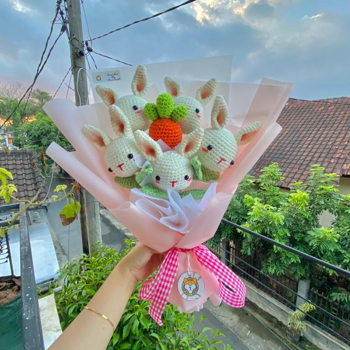 Jual BUKET RAJUT PREMIUM/ buket bunga tulip/ crochet/ buket bunga ...