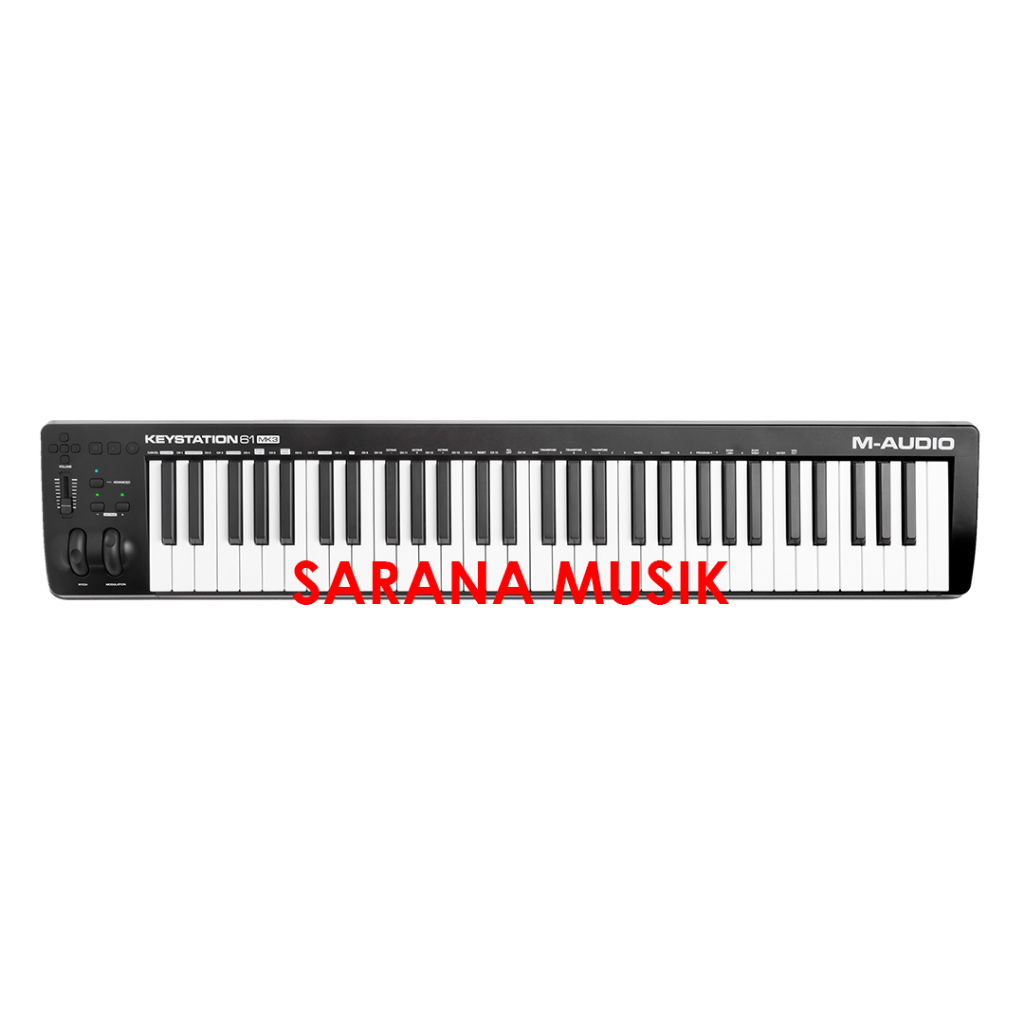 Jual M-Audio Keystation 61 MK3 Keyboard USB MIDI Controller M AUDIO KEYSTATION 61 MK III ...
