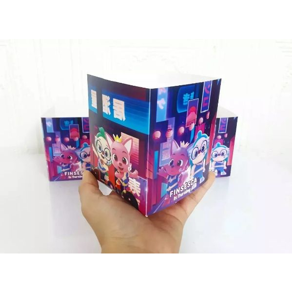 Jual popcorn box pinkfong / wadah popcorn custom pinkfong / popcorn box ...