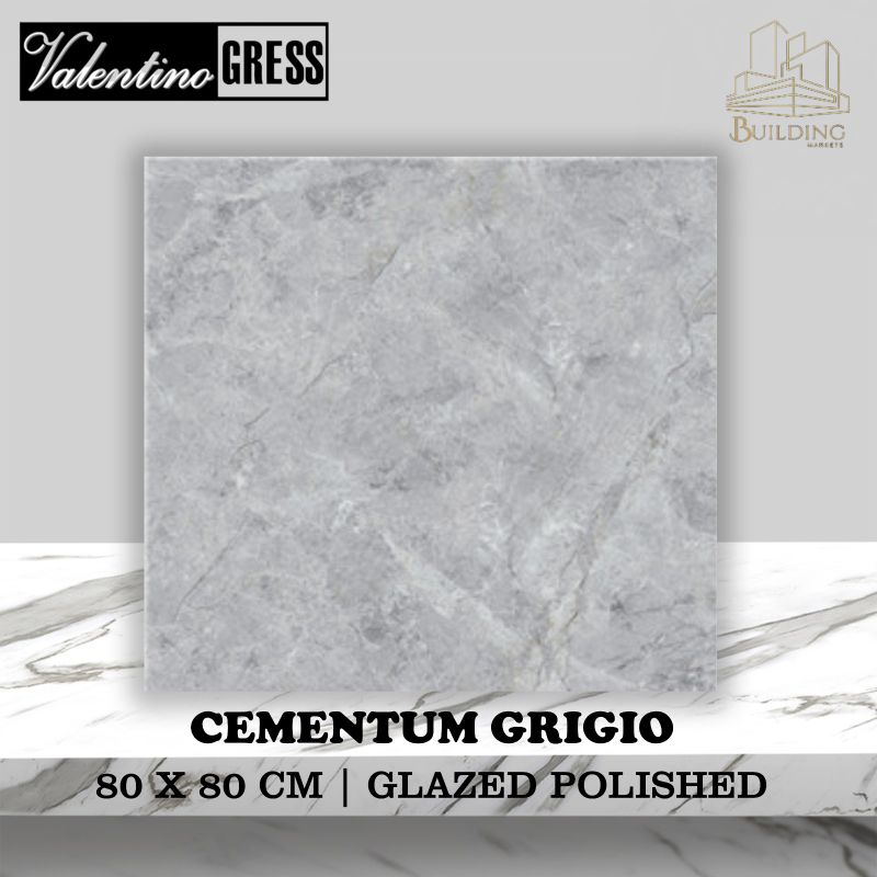 Jual Granite Lantai 60x60 CEMENTUM GRIGIO/GLOSSY/VALENTINO GRESS ...
