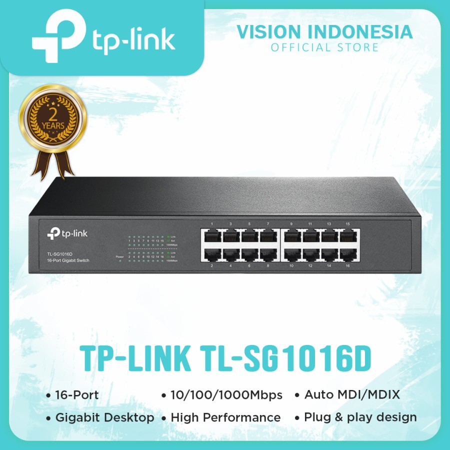 Jual TP-Link TL-SG1016D TP-Link 16-port Gigabit Desktop Switch | Shopee ...