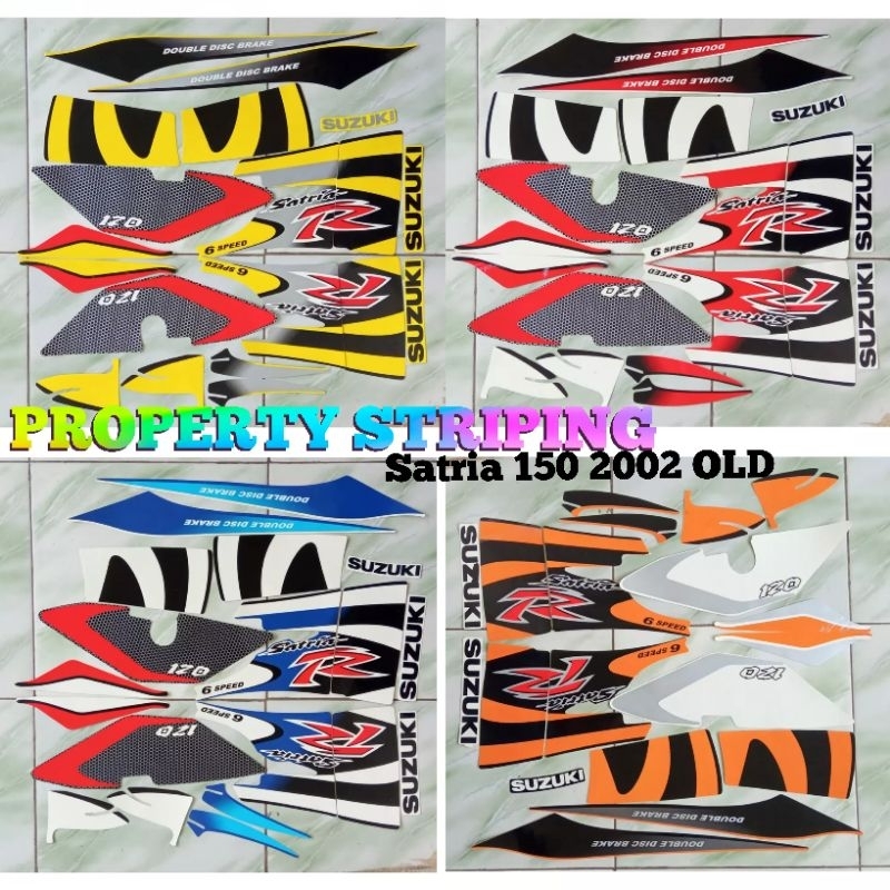 Jual stiker Striping SUZUKI SATRIA R 150 (orange_merah_kuning_biru ...