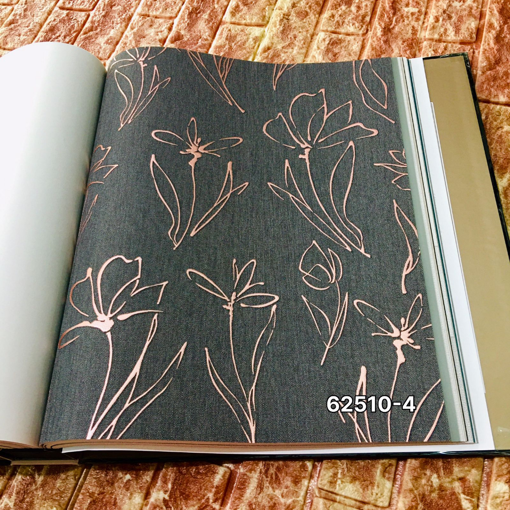 Jual WALLPAPER DINDING KOREA MOTIF TANGKAI BUNGA DAUN MINIMALIS MODERN ...