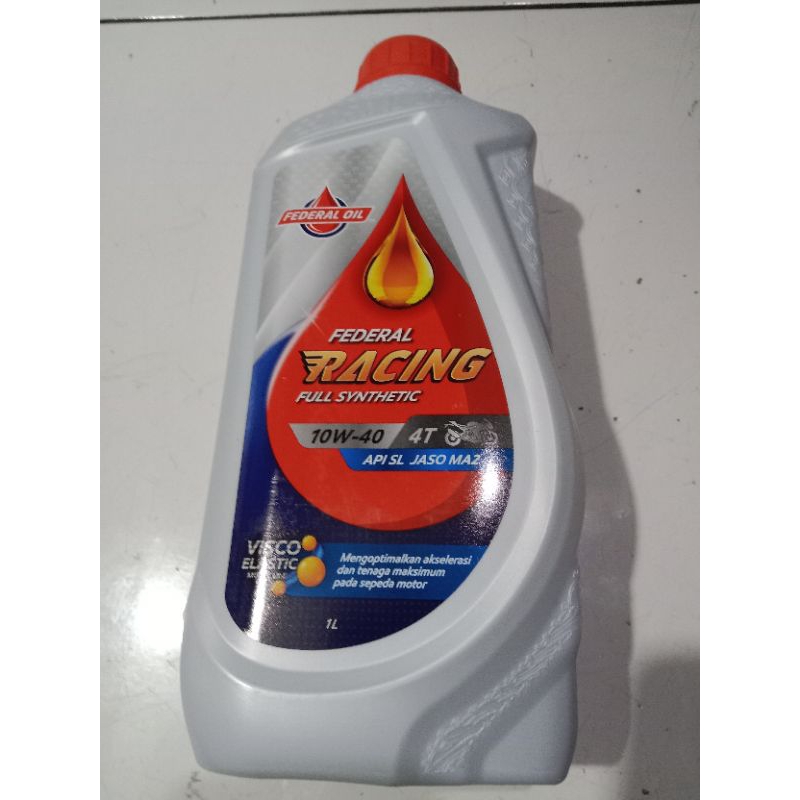 Jual OLI FEDERAL RACING FULL SYNTHETIC 10W - 40 4T ORIGINAL ISI 1LITER ...