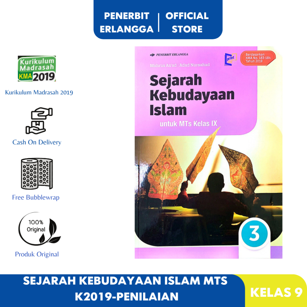 Jual SEJARAH KEBUDAYAAN ISLAM MTS KELAS 9 KURIKULUM 2019 LULUS PENILAIAN -ERLANGGA | Shopee ...