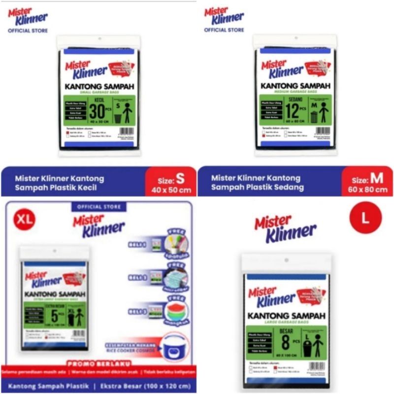 Jual Plastic Mister Klinner Kantong Plastik Sampah Hitam Daur Ulang all ...