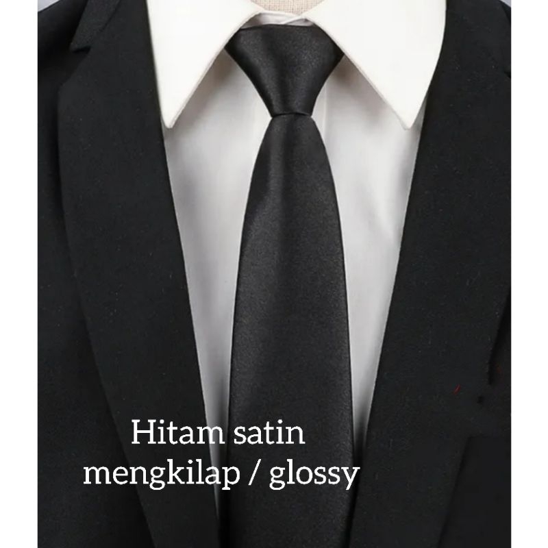 Jual Dasi Instan Pria Wanita Dasi Hitam Langsung Pakai | Shopee Indonesia