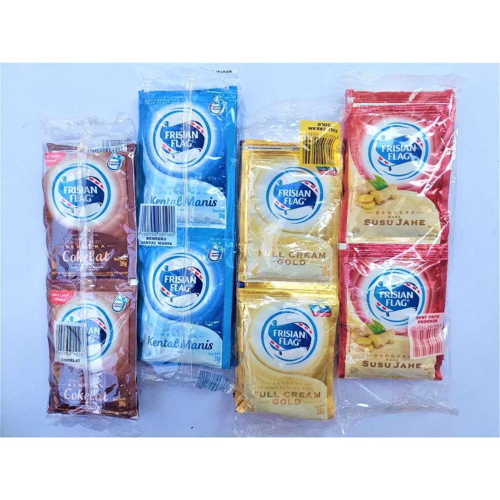 Jual Susu FRISIAN FLAG Sachet Putih & Coklat Susu Bendera Kental Manis ...
