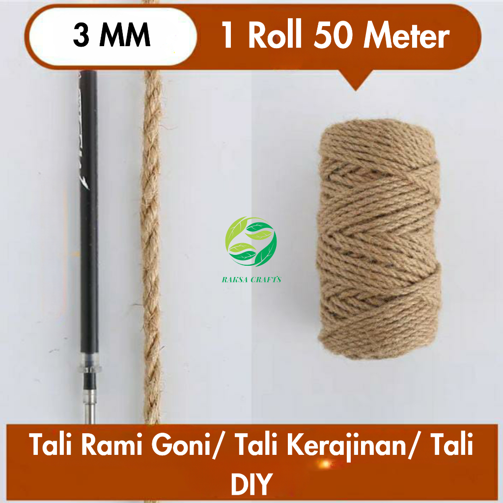 Jual TERMURAH - TALI GONI/ TALI RAMI 50 METERAN 3mm, 4mm, 5mm, 6mm ...