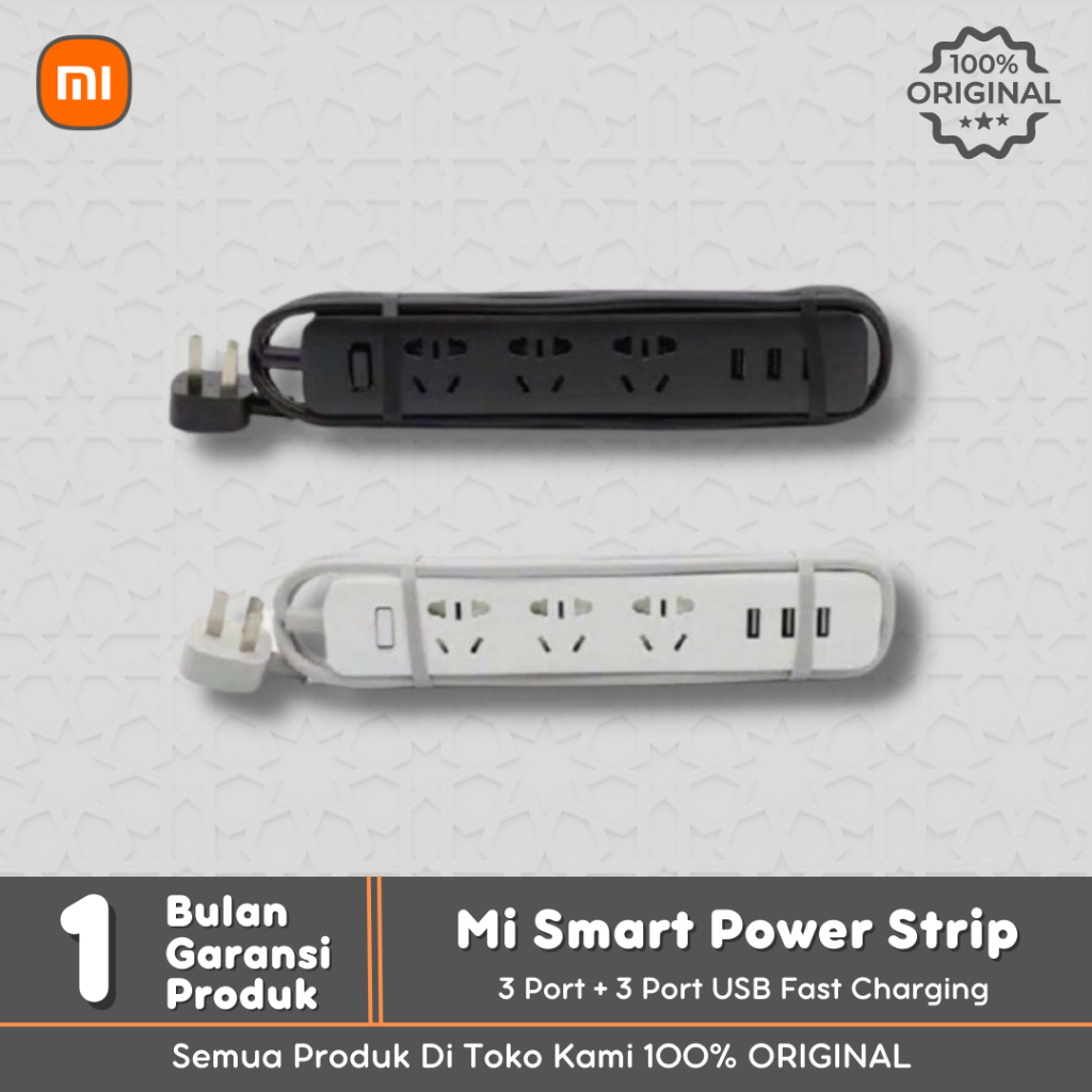 Jual Xiaomi Mi Smart Power Strip Plug Adapter With 3 USB Port 2A ...