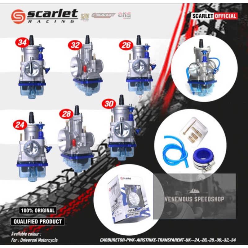 Jual Karburator Karbu Scarlet Racing Airstrike (Transparan) | Shopee ...