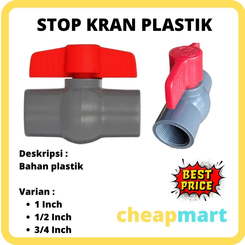 Jual Stop kran polos stop kran plastik kran air STOP KRAN | Shopee ...