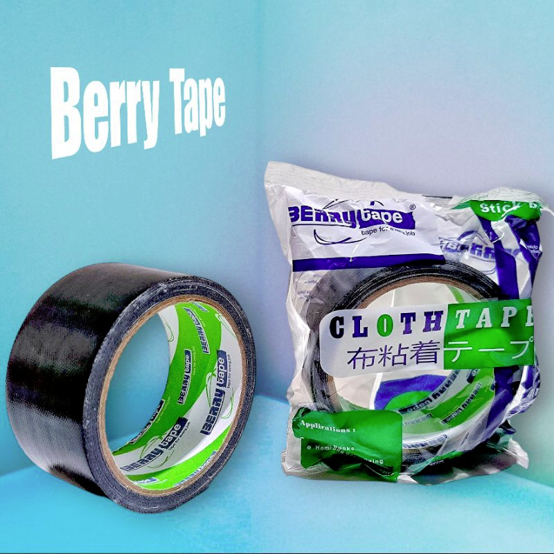 Jual Isolasi Lakban Kain Hitam / Cloth Tape Berry 46 mm | Shopee Indonesia