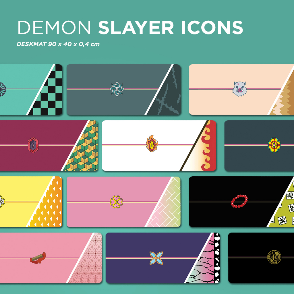 Jual DEMON SLAYER ICONS DESKMAT MOUSEPAD MOUSE PAD DESK MAT 90 X 40CM ...