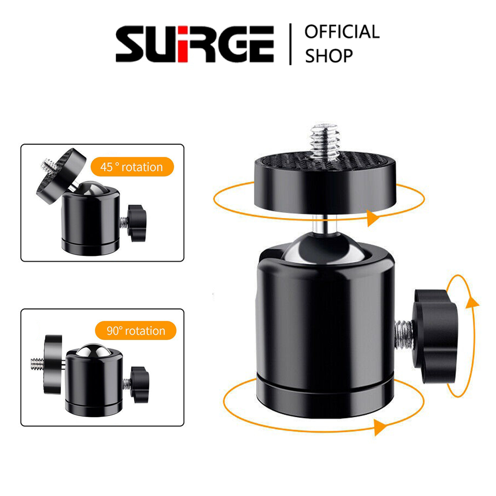 Jual SUIRGE 1/4” Screw 360 Degree Mini Ball Head Shoe Cradle Ball Head ...