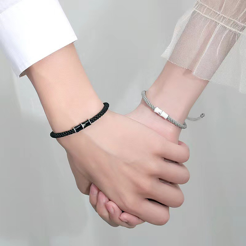 Jual Bambu set couple Gelang Pasangan Sepasang sterling silver Pria Dan ...