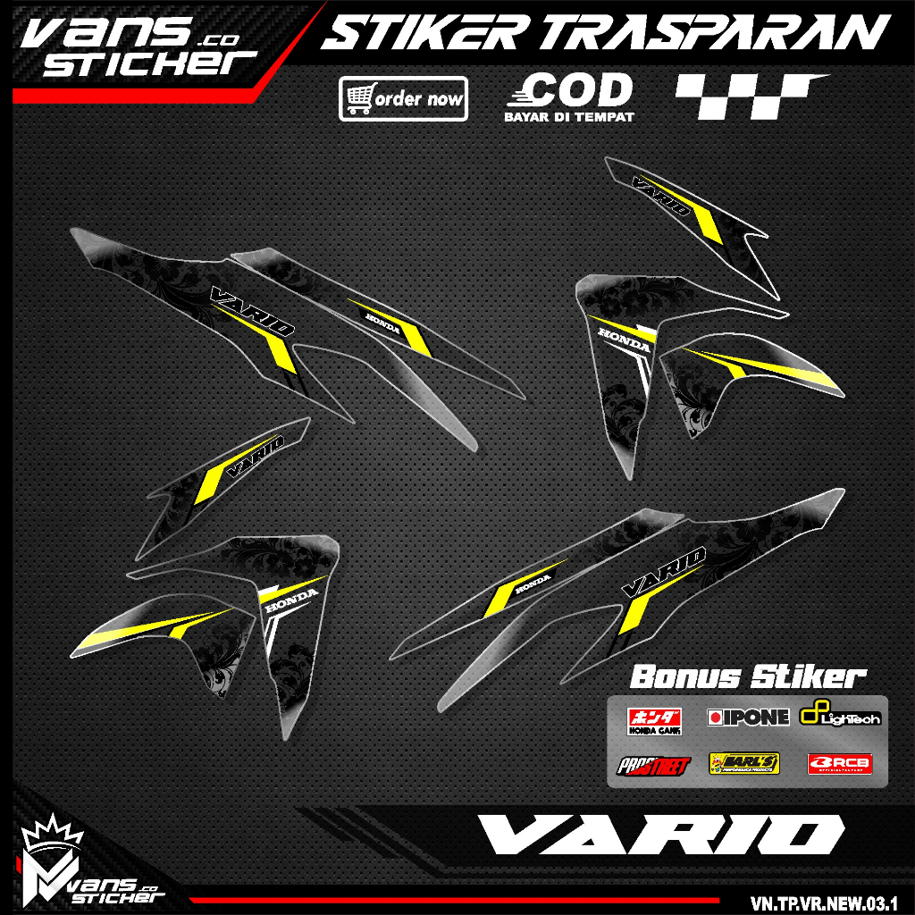 Jual Stiker striping trasparan VARIO NEW 125 150 NEW FACELIFT - Sticker ...