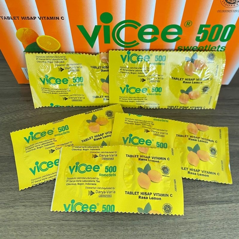 Jual VICEE 500 Tablet Hisap Vitamin C (Harga per 2 biji) | Shopee Indonesia