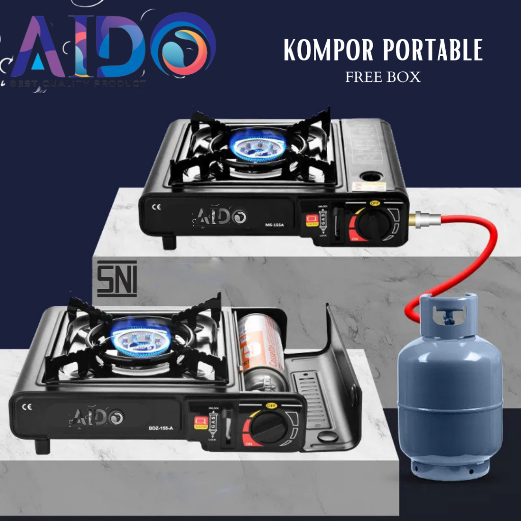 Jual Kompor Gas Portabel 2in1 SNI Portable Stove Kompor Masak Camping Outdoor Indoor Bisa Gas ...