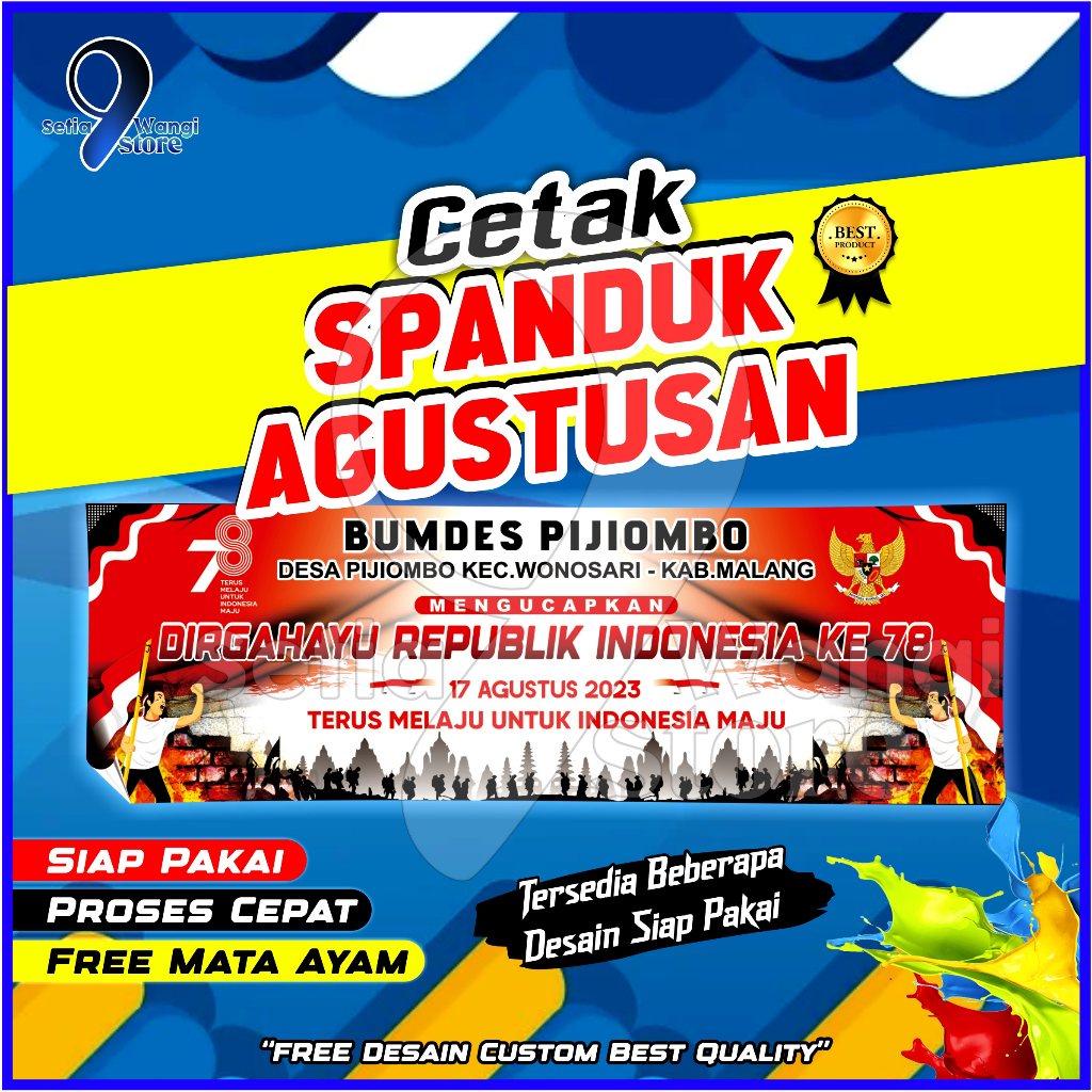 Jual Spanduk 17 Agustus HUT RI Kemerdekaan | Shopee Indonesia