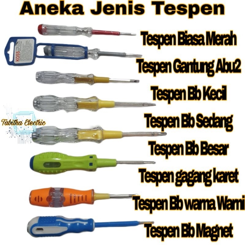 Jual Tespen/pengetes arus listrik (macam-macam tespen) | Shopee Indonesia