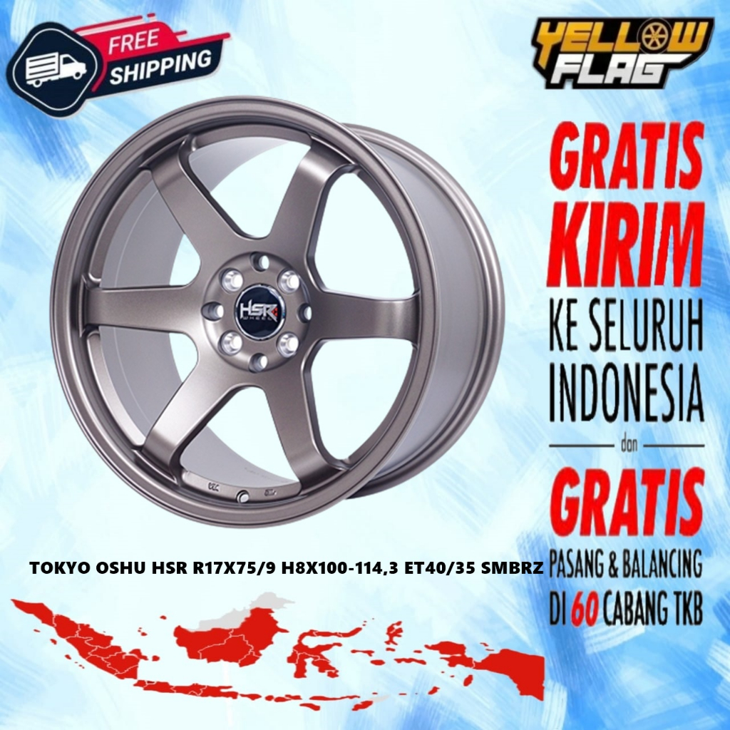Jual Velg Racing HSR Tokyo R17x7,5/9 velg mobil celong Galant Maesto Ferio Ring 17 Te37 | Shopee ...