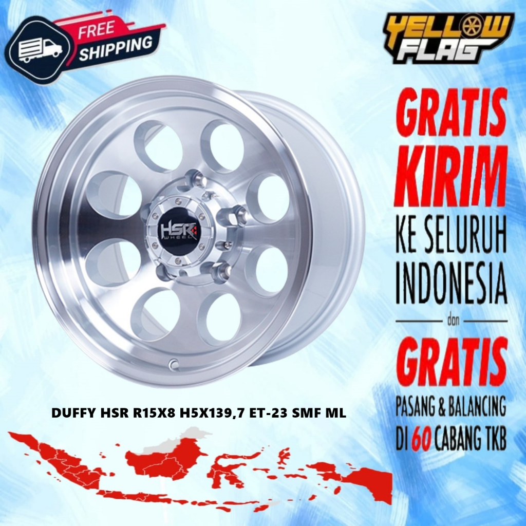 Jual Velg Racing Ring 15 HSR Duff velg mobil Taft Feroza Katana R15 ...