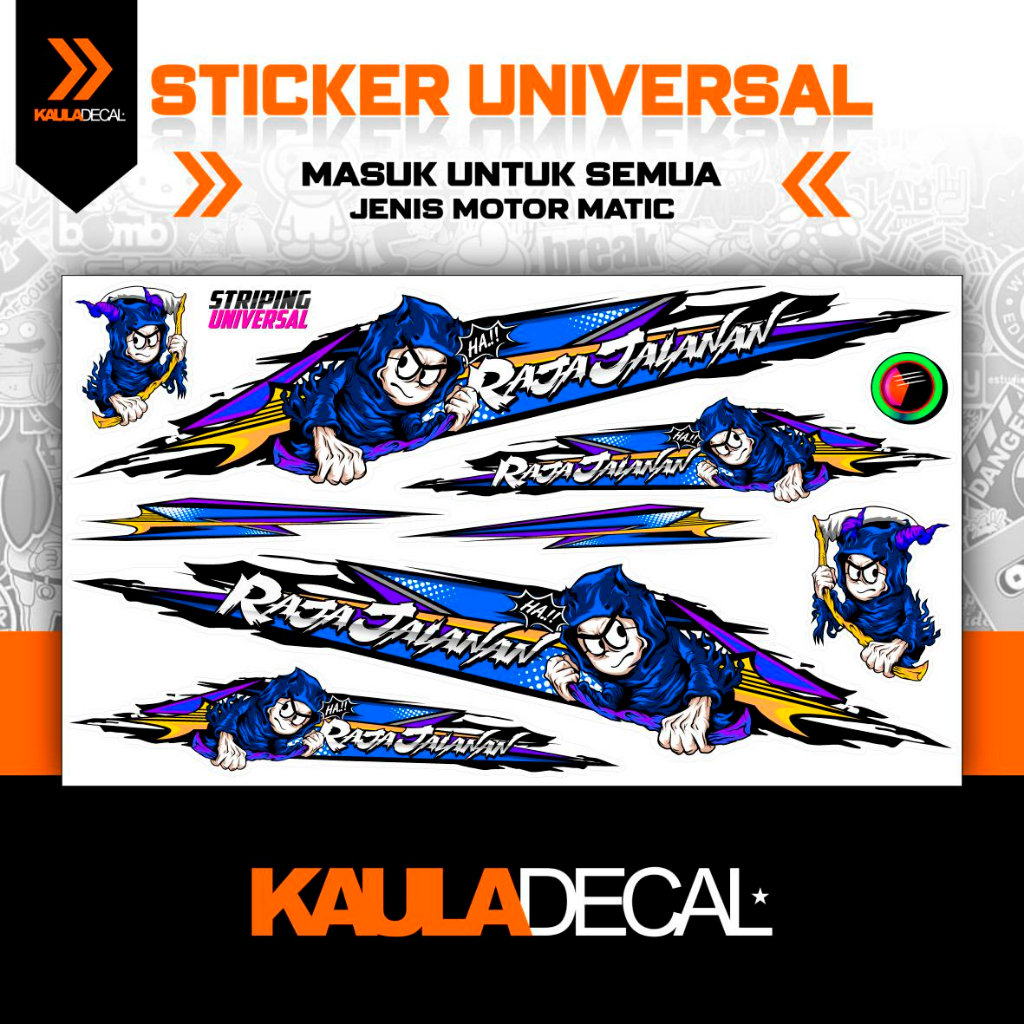 Jual STIKER STRIPING MOTOR ALL MATIC MOTIF 660 / UNIVERSAL MATIC ...