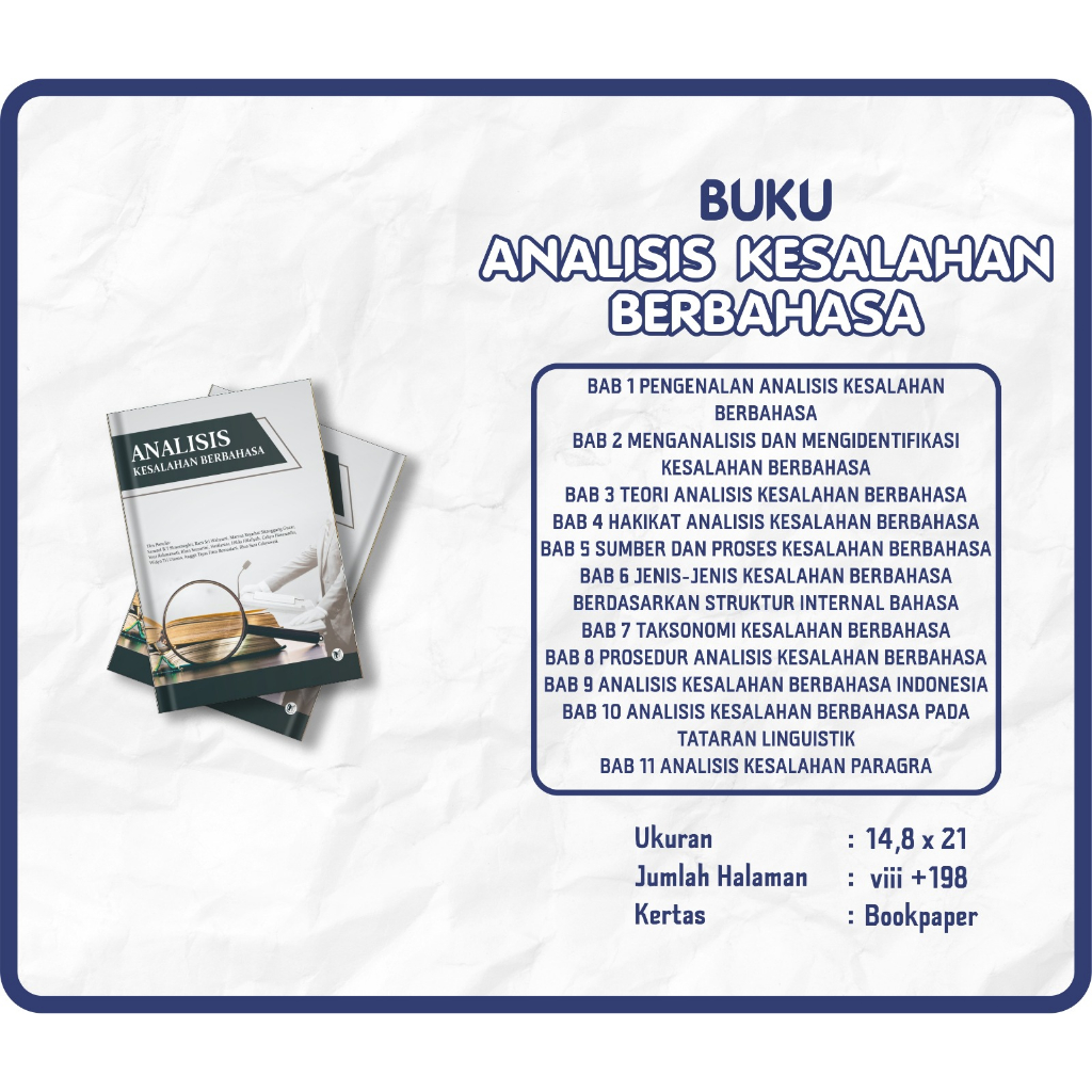 Jual BUKU ANALISIS KESALAHAN BERBAHASA | Shopee Indonesia Jual BUKU ANALISIS KESALAHAN BERBAHASA | Shopee Indonesia
