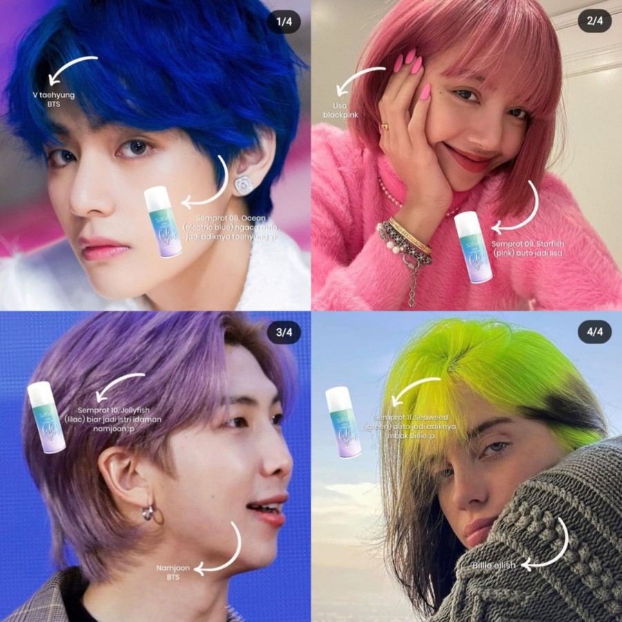 Jual SALSA Instant Mermaid Hair Color Spray - Semir Rambut Temporary ...