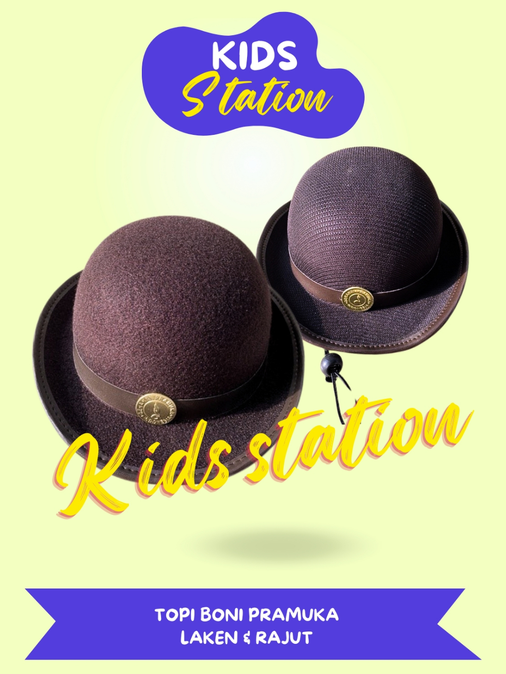 Jual Topi Pramuka Topi Boni Perempuan Ceweki Rajut Laken Topi Pramuka ...