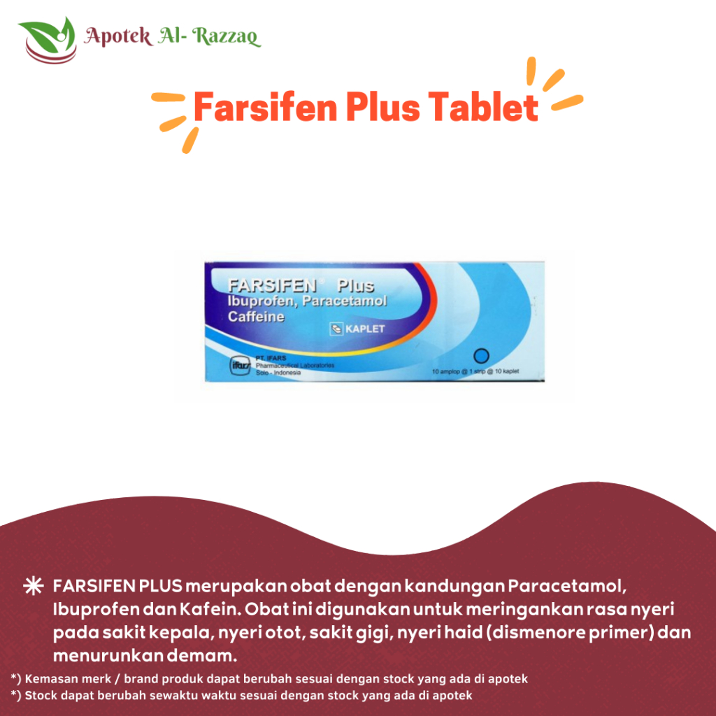 Jual Farsifen Plus Strip 10 Kaplet - Pereda Nyeri dan Penurun Demam ...