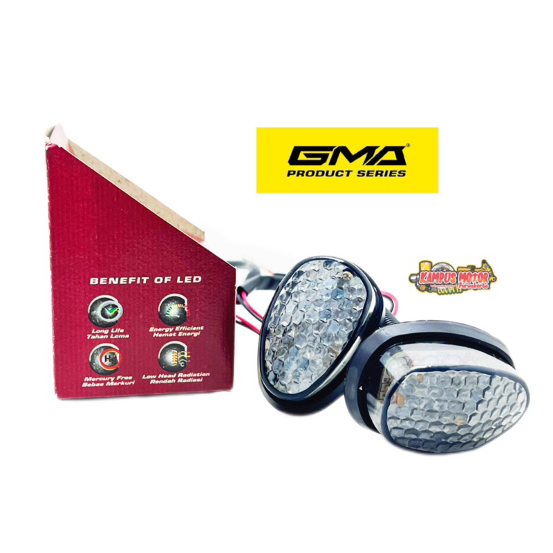 Jual Lampu Sen Tempel Led GMA diamond Original | sein tempel TST oval universal | Shopee Indonesia